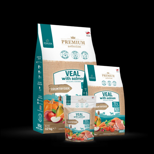 POKUSA Premium Selection Countryside Vitello e Salmone | thefamilypetstore
