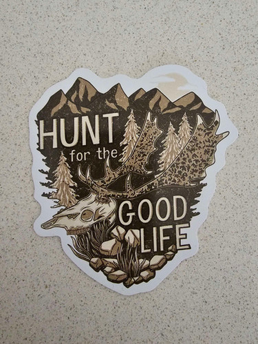 Hunt For The Good Life Logo Sticker | Wild Antler Outdoors