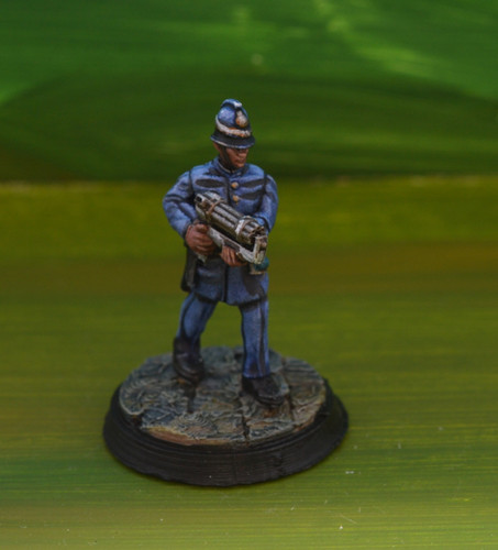 28mm Police Constable Japp with Machine Gun | Coppermineminiatures