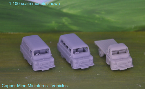 1960 - Bedford CA Van 4 versions - 1:120 1:100 1:76 1:72 ...