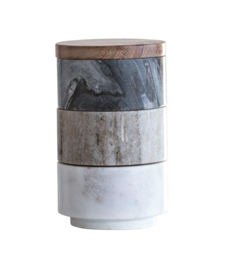 Marble Stackable Pinch Pots | DLUX Design & Co.