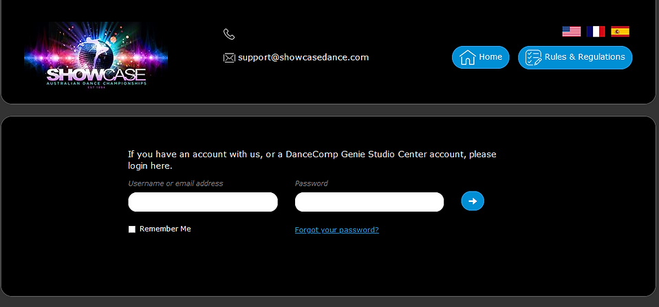 REGISTER FOR EVENTS | showcase