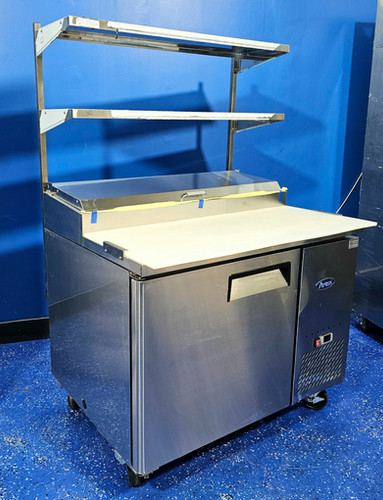 Atosa 44" Pizza Prep Table with Double shelf | Allstar Kitchen Equipment