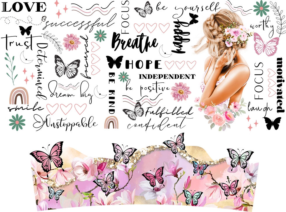 Inspirational Subway Art - 40oz Sublimation Transfer | She's A Crafty One