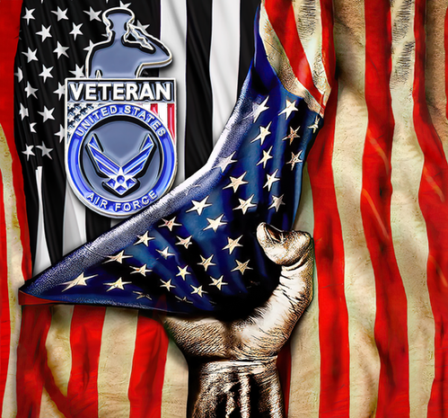 Air Force Veteran - Sublimation Transfer | She's A Crafty One