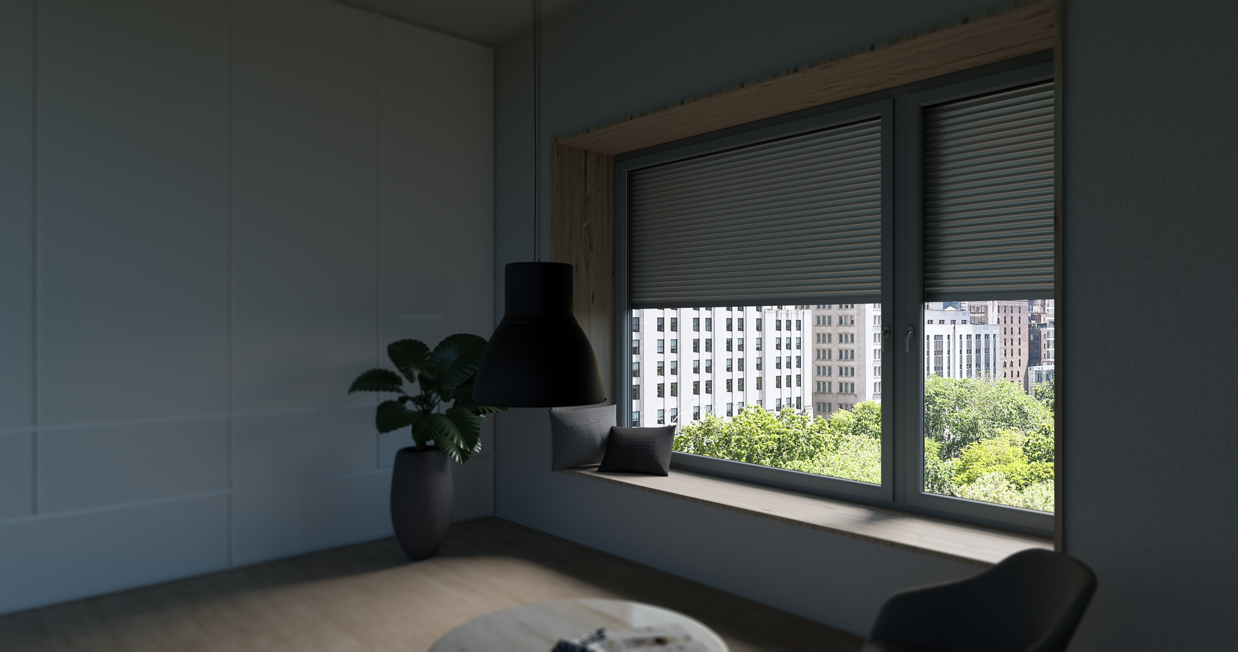 uPVC Windows Integrated Shutters | PRODUCTS | Blaurock International