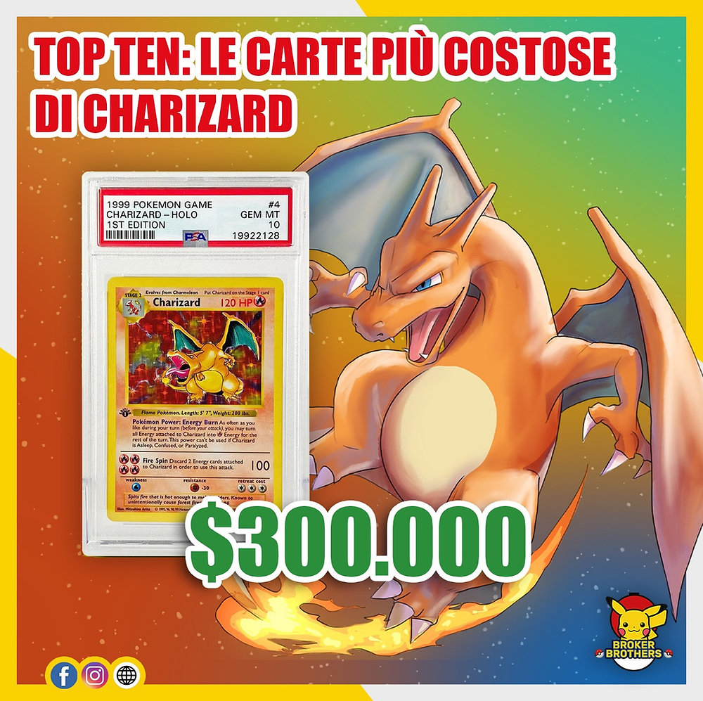 Classifica: La top ten dei Charizard più costosi al 2021