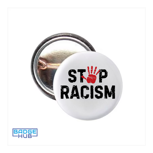 Stop Racism Red Hand Badge