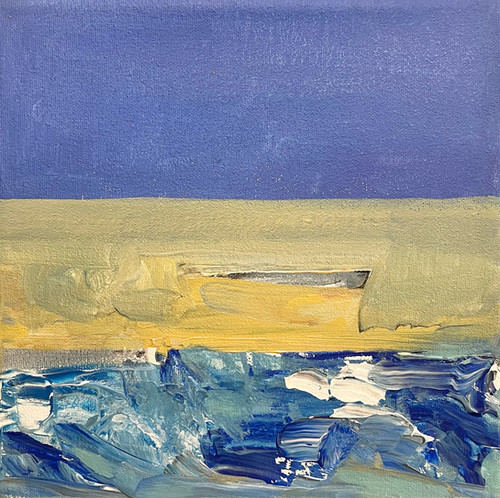 Old Boat Buried In The Sand, 9" x 9" | Nancy Johns Gallery