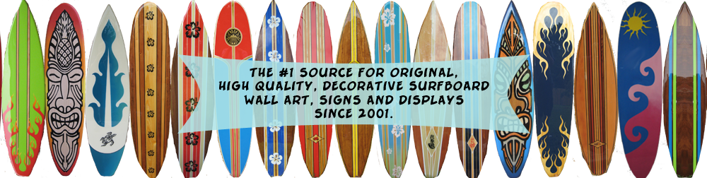 Tiki Soul Decorative Surfboards Wall Decor | Coastal Beach House Surf Decor
