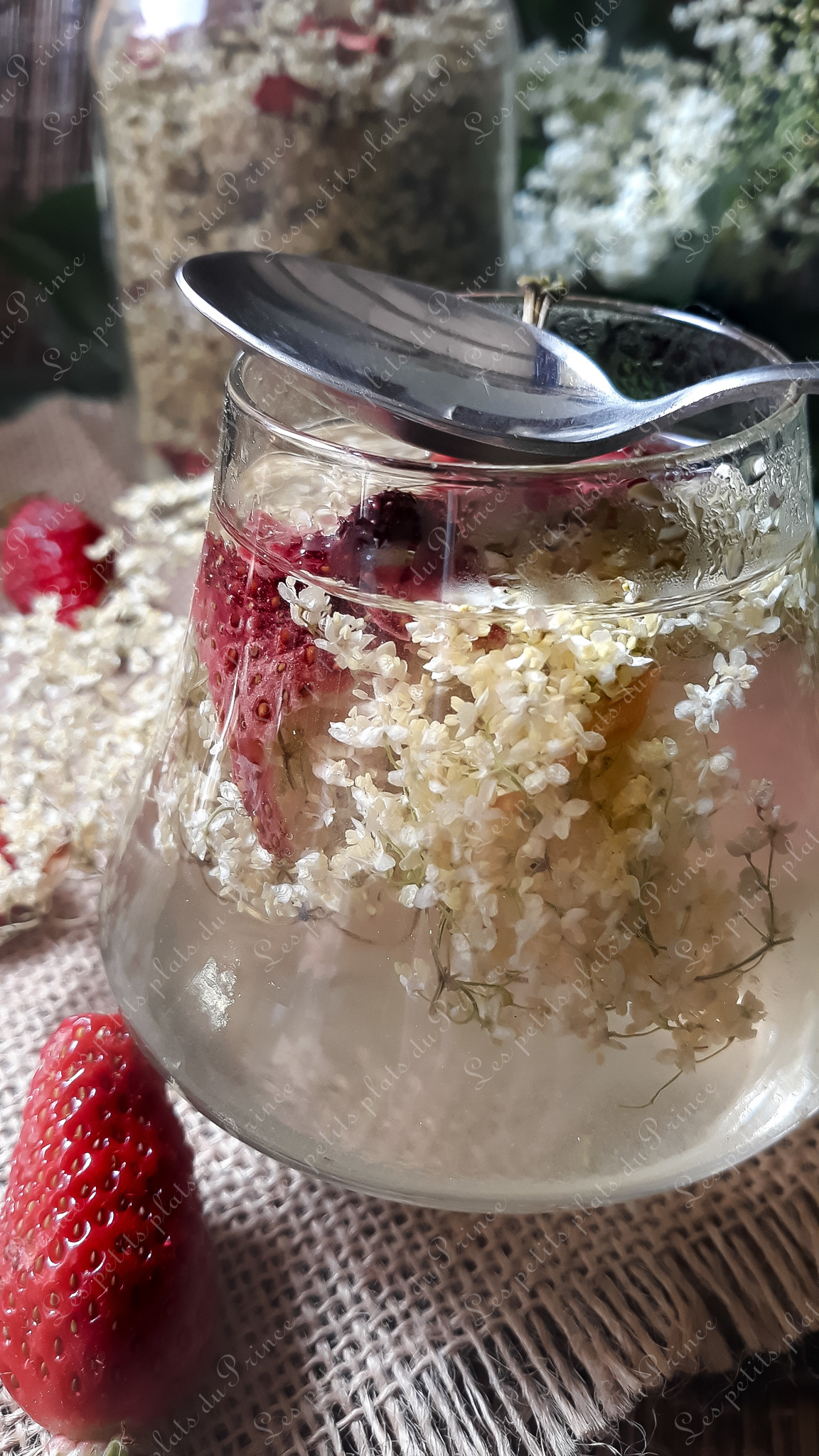 Préparation pour infusion : fleurs de sureau et fraise
