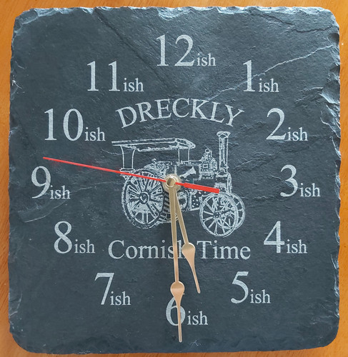 Cornwall clock Dreckly time - Traction engine design | Cornwall Laser Cut