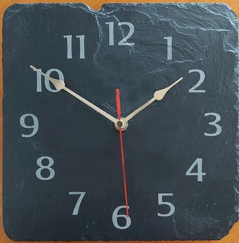 Slate Clock - No center design | Cornwall Laser Cut