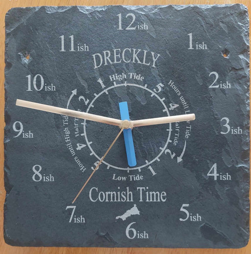 Dreckly Tide & Time Clock | Cornwall Laser Cut