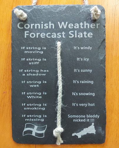 Cornwall Weather forecast slate | Cornwall Laser Cut