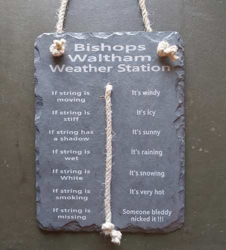 Hanging Weather forecast slate | Cornwall Laser Cut
