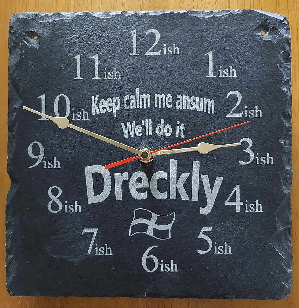 Cornwall clock dreckly slate etched "Keep Calm Me Ansum" - Flag ...