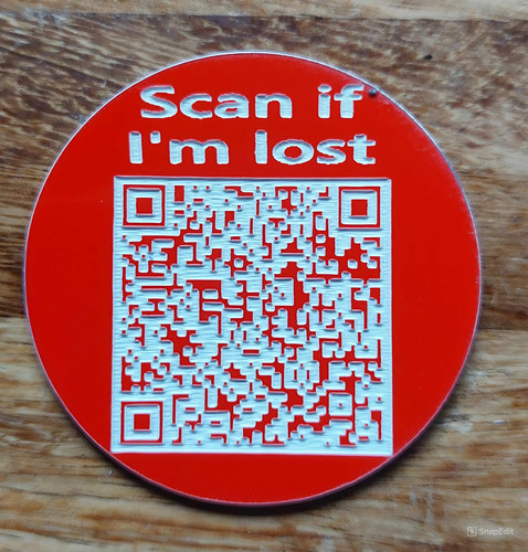 QR code Lost Child Emergency Contact Badge Next of Kin Info Dermentia ...