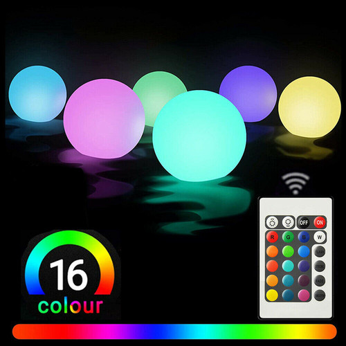 Underwater RGB LED Floating Ball Lamp Drift Light Garden Swimming Pool ...
