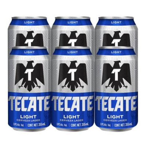 Cerveza Tecate Light Lata 355 Ml 24 Pack | Bajocero Vinos