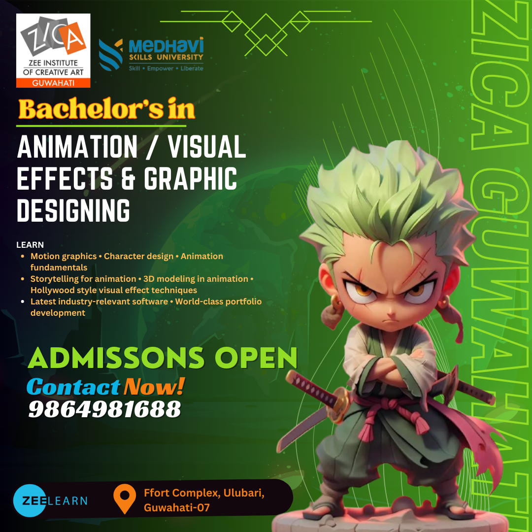 Learn Animation & Design - ZICA Guwahati Course Fees & Programs