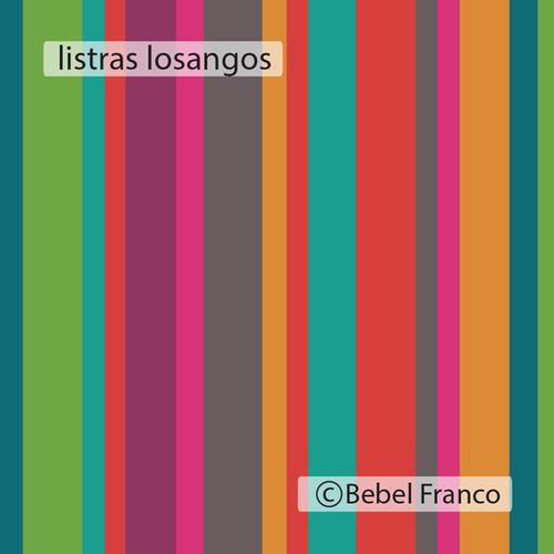 papel de parede listras coloridas losangos | Bebel Franco