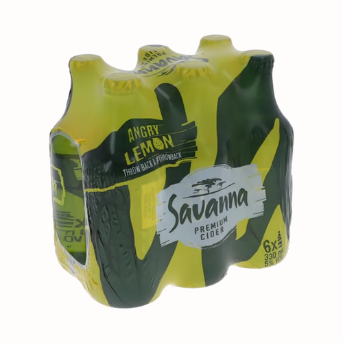 SAVANNA - ANGRY LEMON (6 X 330ML) | Quickdose.co.za
