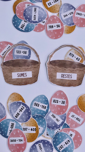 SUMAS Y RESTAS PASCUA | PIZARRADECOLORES