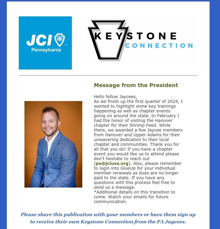 View our March 2024 Newsletter "Keystone Connection."