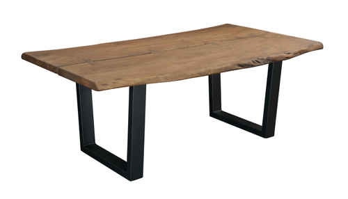 Sequoia - Industrial Style Solid Acacia Wood Table With Live Edge And ...