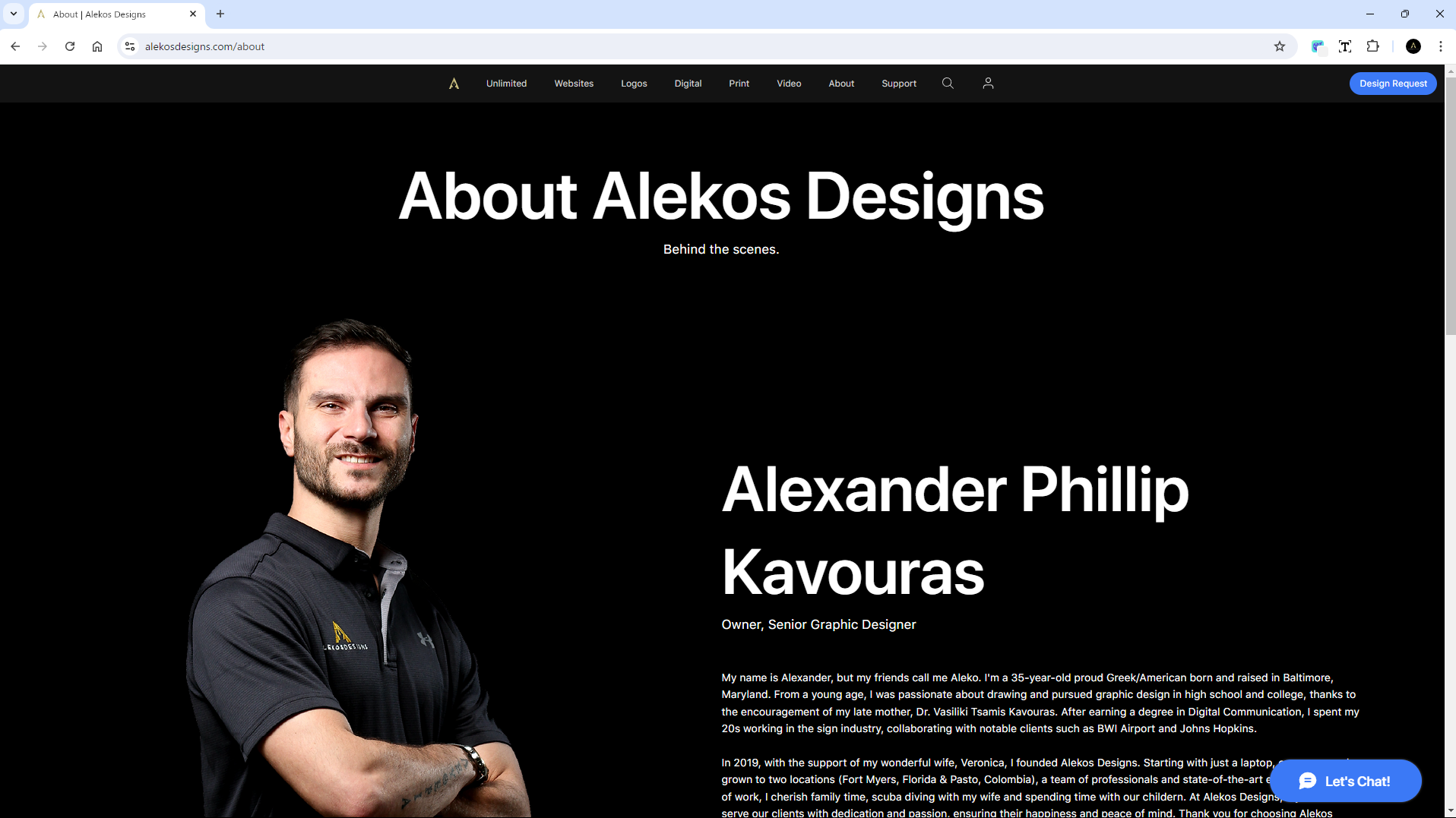 About | Alekos Designs