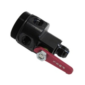6 AN Return Style Fuel Filter End Cap With Shut-Off | Bailey Chassis