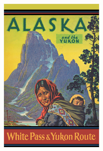 Alaska White Pass & Yukon Route 1930's Vintage Advertising Poster ...