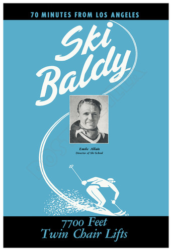Ski Mount Baldy - 1950s Advertising Poster | Posterzilla Posters