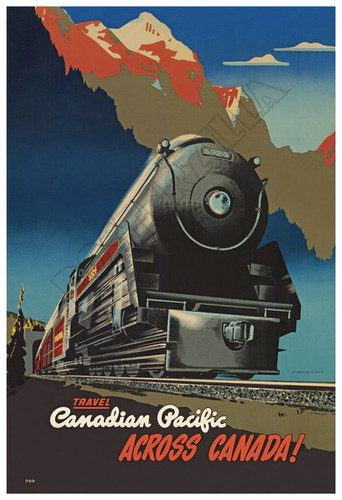 Canadian Pacific Railway Across Canada! 1947 Advertising Poster ...
