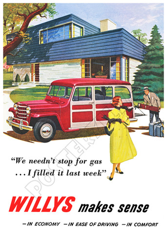 Willys Station Wagon - 1951 American Suburbia Vintage Advertising ...