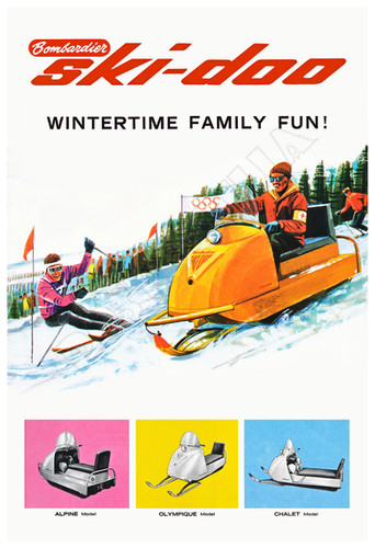 1965 Ski-Doo Snowmobile - Vintage Advertising Poster - Olympics ...