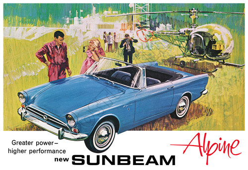 1965 Sunbeam Alpine Sports Car Vintage Poster | Posterzilla Posters