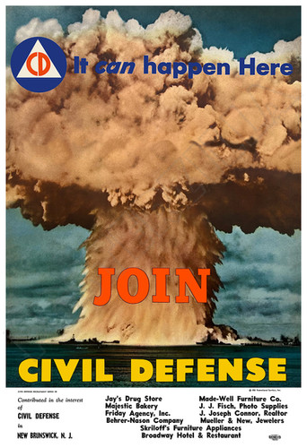 1951 Civil Defense A-Bomb Radioactive Fallout Vintage Poster ...