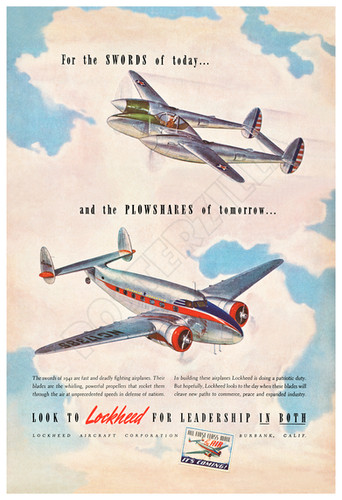 Lockheed P-38 Lightning & Losestar Aircraft 1941 WWII Advertising ...