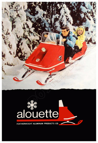 Alouette Snowmobile Vintage 1969 Advertising Poster | Posterzilla Posters