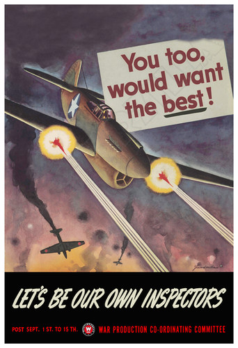 Curtiss P-40 Fighter Plane WWII Vintage Poster | Posterzilla Posters