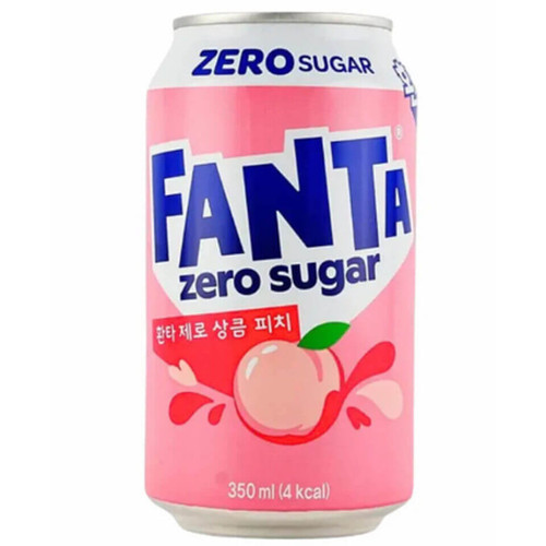 Fanta White Peach Korea Zero Sugar 350ml | Snwy Candies