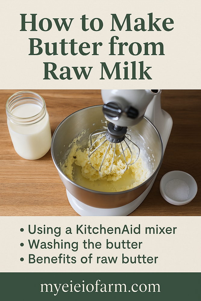 How to Make Butter from Raw Milk (Using a KitchenAid Mixer!)