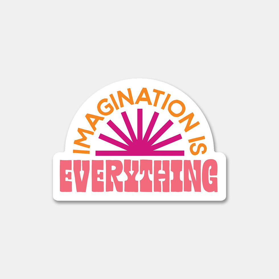 Rock Scissor Paper - Imagination is Everything Sticker | Mysite
