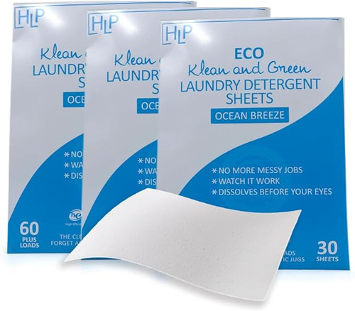 Laundry Detergent Sheets - Ocean Breeze - 3 Pack (90 Sheets - 180 Loads ...