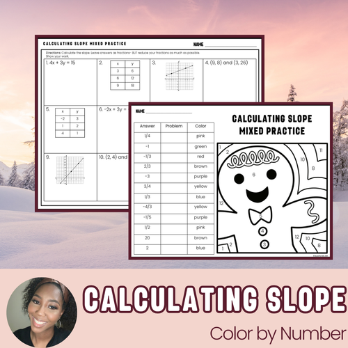 Calculating Slope Mixed Practice Color by Code | Algebra 1 | Beyond the ...