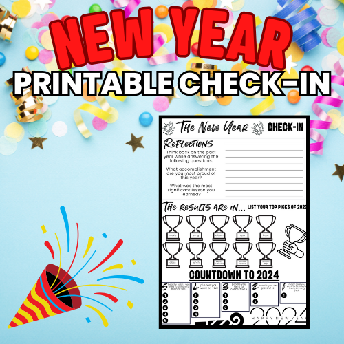 New Year Check In Printable for the Secondary Classroom | Beyond the Math