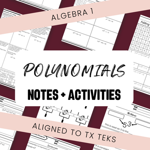 Algebra 1 Polynomials Notes & Practice | Beyond the Math