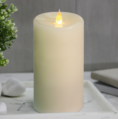 Luminess Flameless LED Candle - 4"x8" Ivory | Uni-King Candle